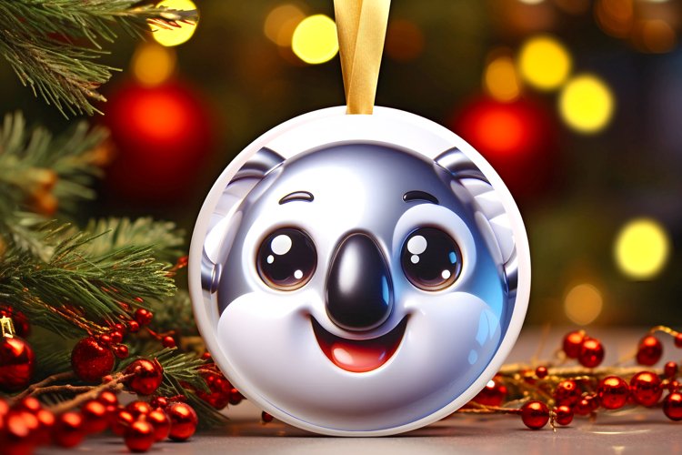 Shiny Christmas Face Round Koala