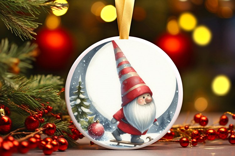 Round Christmas Ornament Sublimation|Clipart