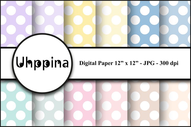 Kit "Baby Colors Big Dots" Digital Paper