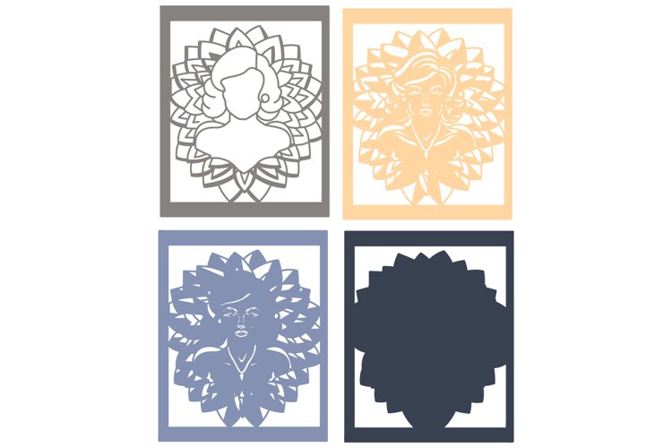 Women Dxf file 3D Mandala svg files/Multilayer (2751518)