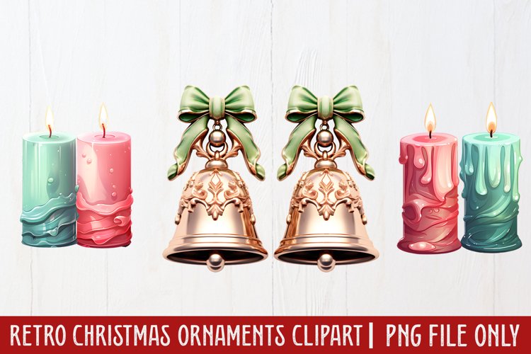 Retro Christmas Ornaments Clipart (4388953)