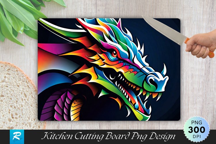 Dragon Cutting Board Sublimation Design