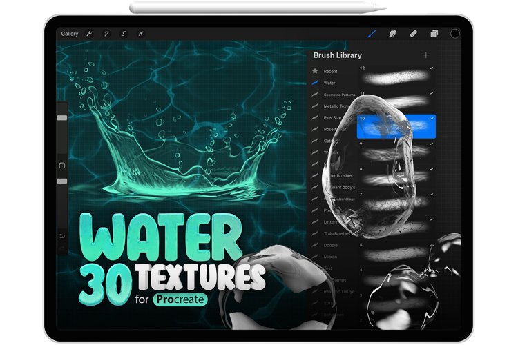25 Procreate Water Textures