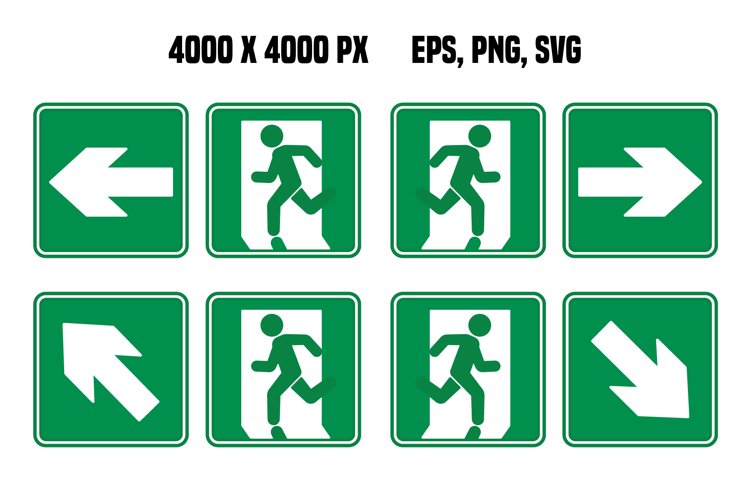 Green Emergency Exit Signs