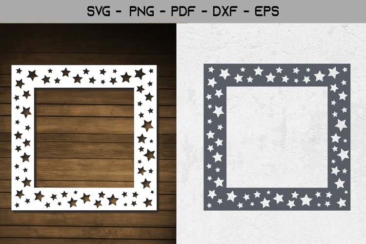 Frame Paper Cut Template Design SVG