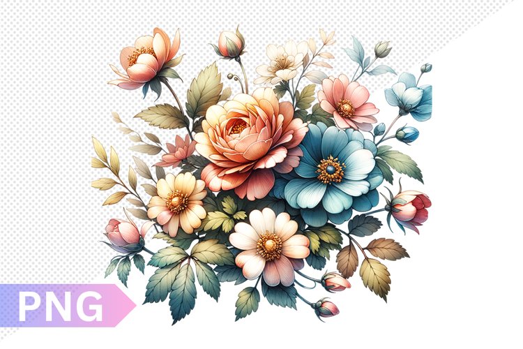 Flowers Sublimation - Clipart PNG Design