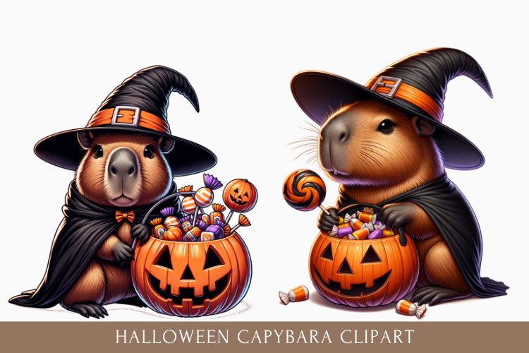 Halloween Capybara Wall Art