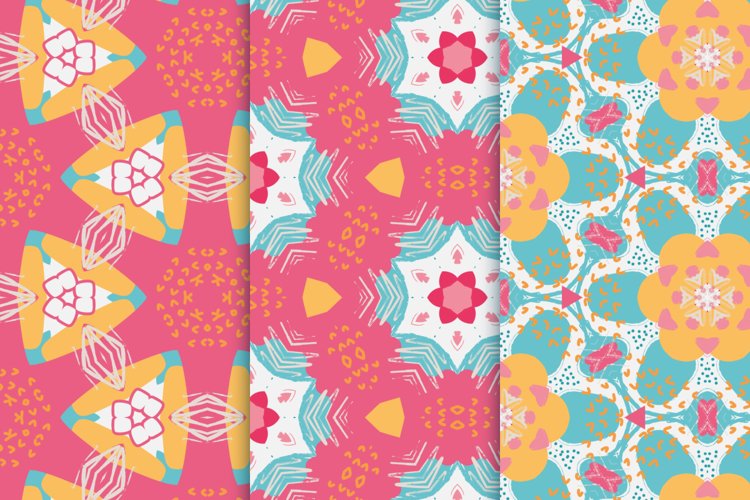 Floral batik fabric pattern decoration