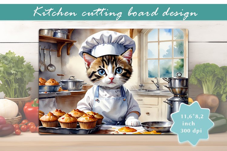 cute cat Cutting Board Design