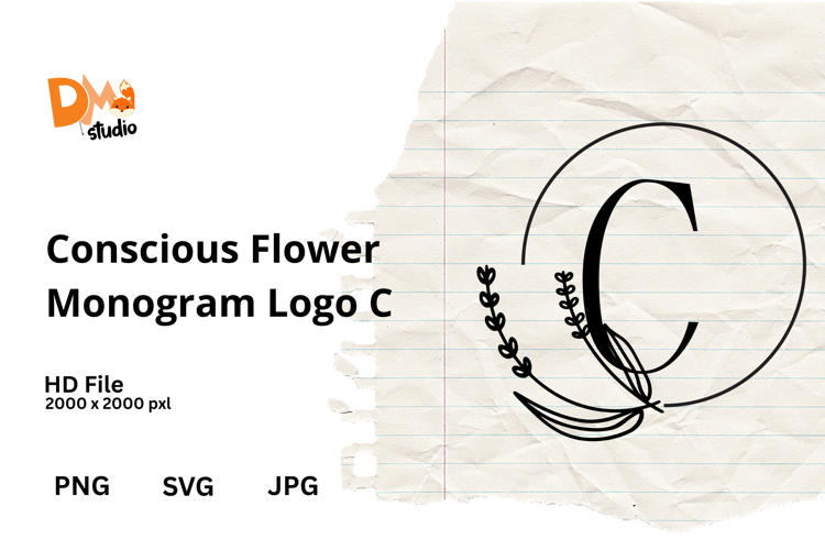 Conscious Flower Monogram Logo (6082594)