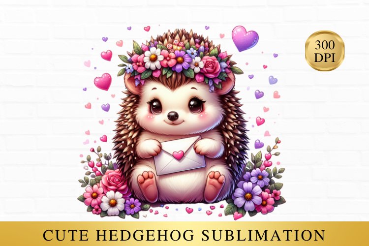 Cute hedgehog sublimation