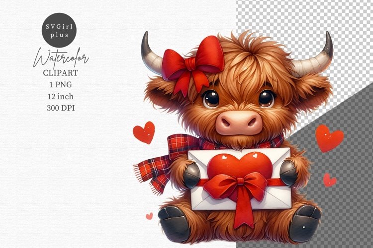 Valentines day, Highland calf, Love letter (3259043)