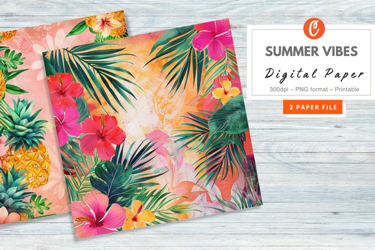 Summer Vibes Digital Paper