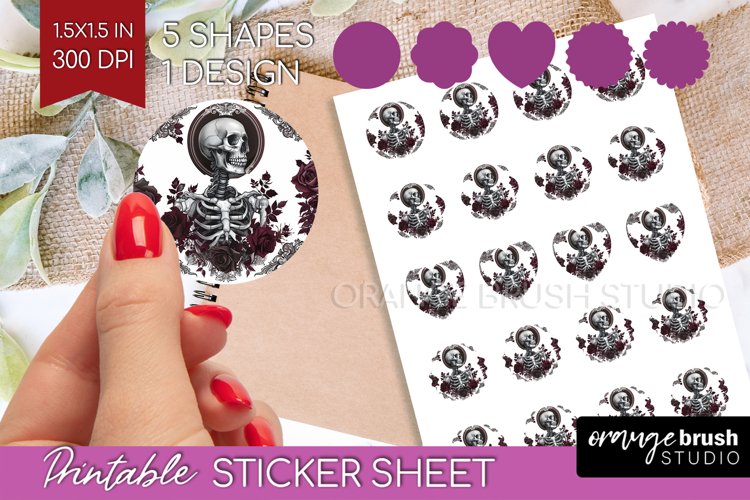Dark Gothic Round Sticker - Victorian Gothic (4904132)