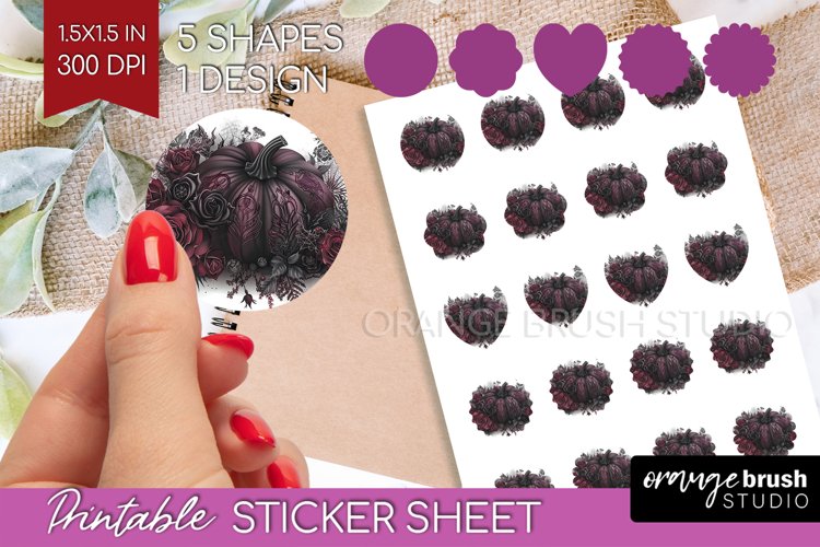 Dark Gothic Round Sticker - Victorian Gothic (4904156)