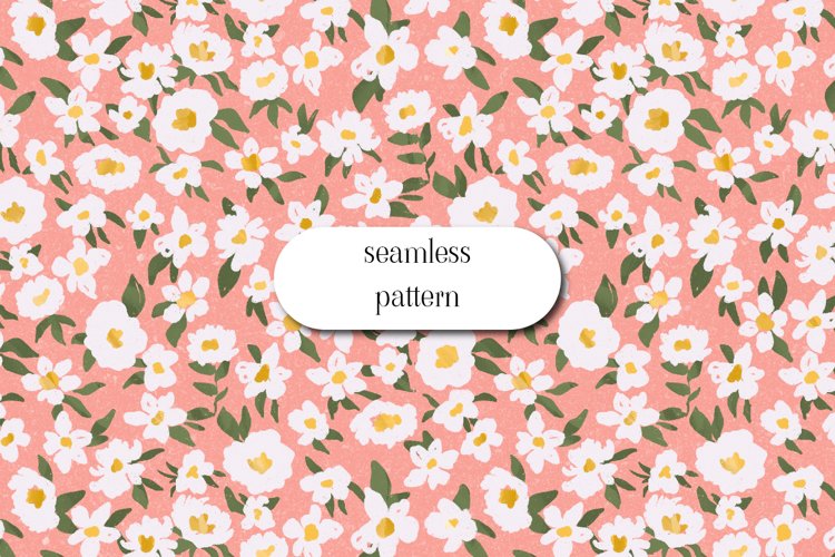 Cute minimalist seamless pattern with tiny flowers (5248027)