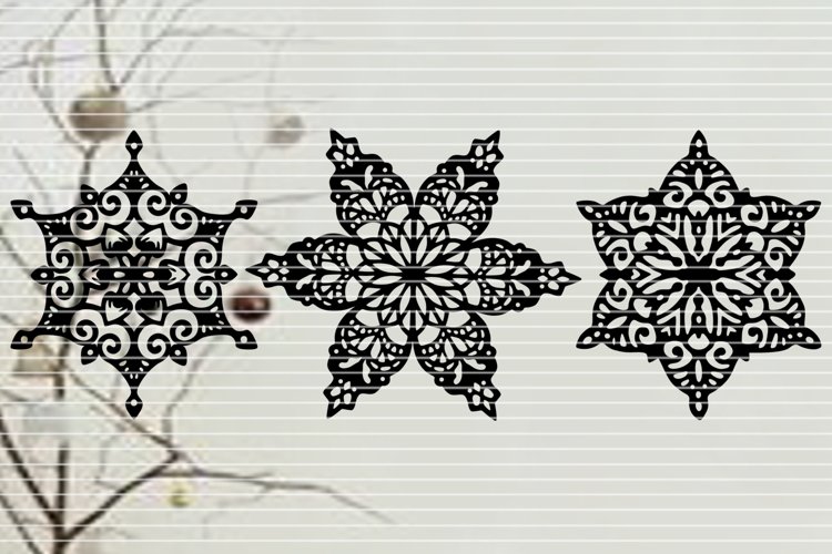 3 Deco Stars SVG DXF Cutting file