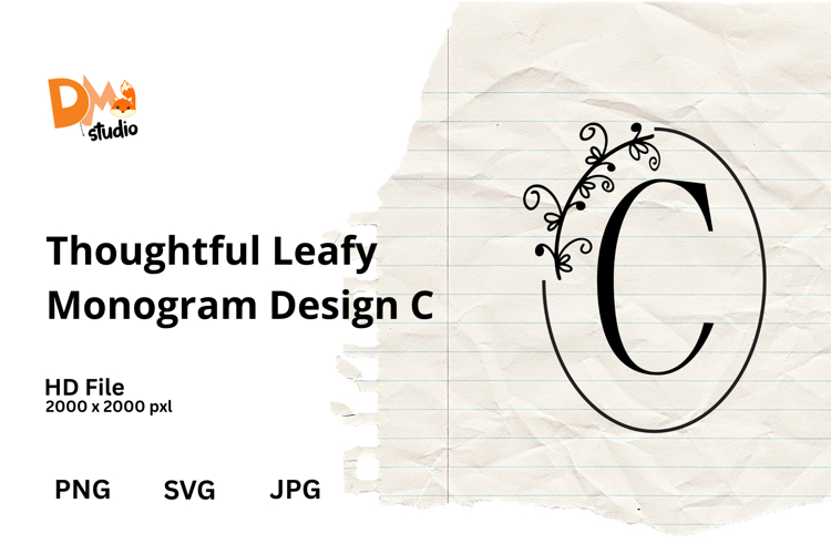 Thoughtful Leafy Monogram Design (6068512)