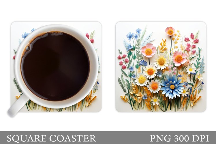 3D Flowers Coaster Design. Flowers Coaster (5085605)