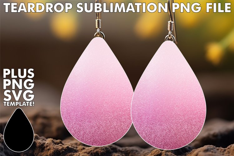 Sparkling Ombre Delights: Glitter Teardrop Earrings