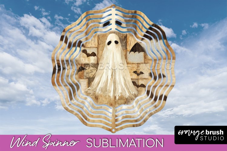 Patchwork Halloween Wind Spinner - Ghost Wind (4459958)