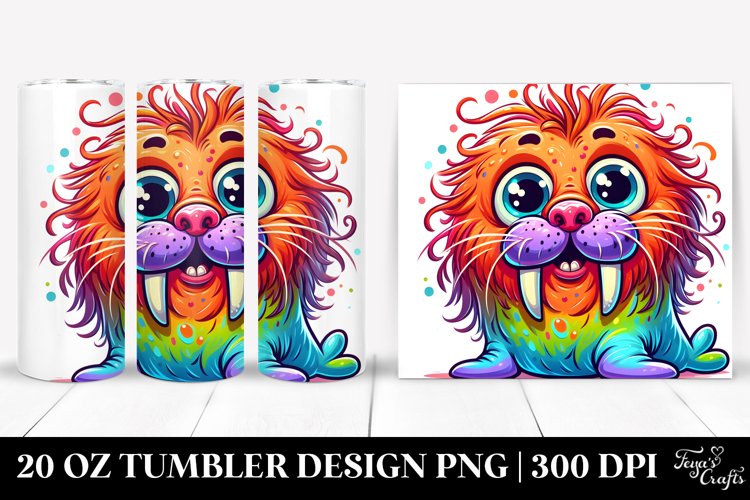 Crazy Baby Walrus Cartoon 20 oz Tumbler