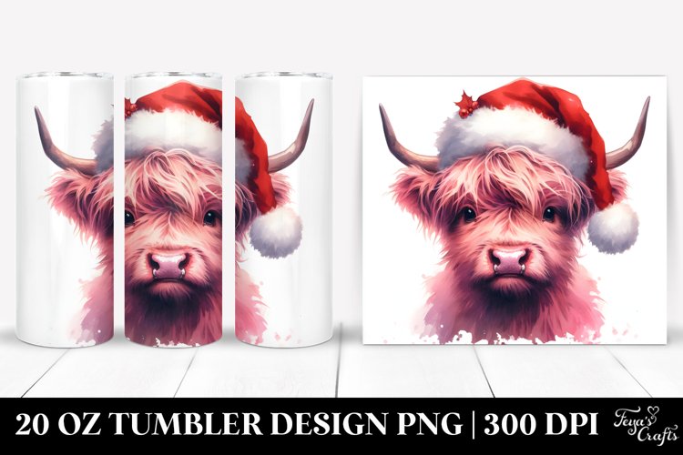 Angry Pink Highland Cow, High-Res 20 Oz Tumbler