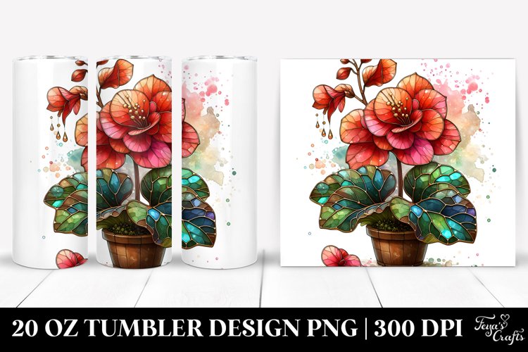 Stained Begonia Wood | 20 Oz Tumbler