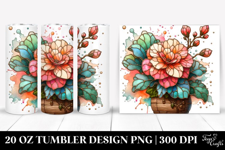 Stained Begonia Wood | 20 Oz Tumbler
