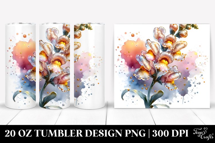 20 Oz Tumbler Sublimation | Shiny Snapdragon Golden