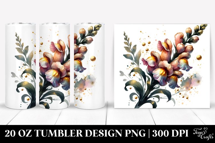 20 Oz Tumbler Sublimation | Shiny Snapdragon Golden