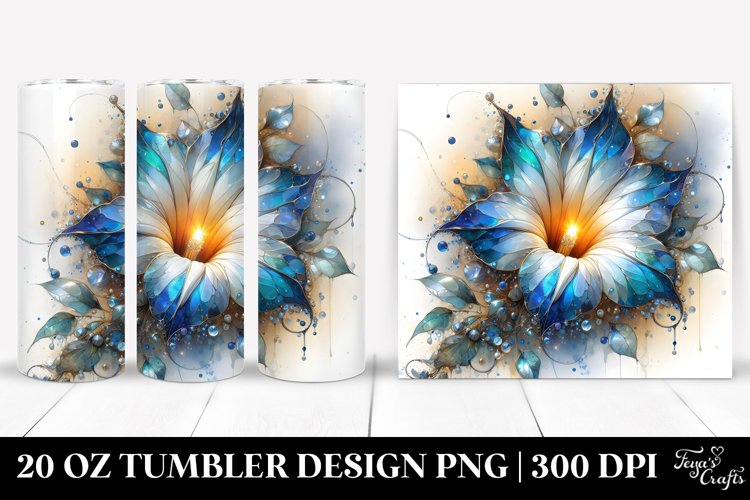 Abstract Morning Glory Tumbler