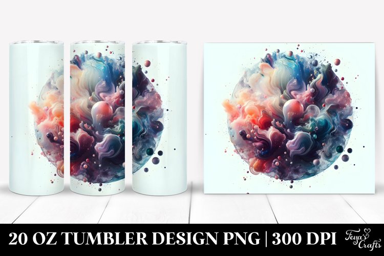Abstract Glossy Cosmos Tumbler | 20 Oz Tumbler