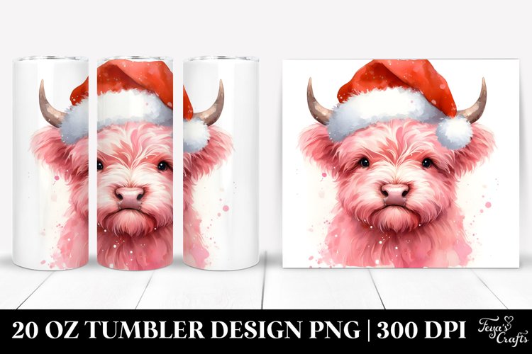 Angry Pink Highland Cow 20 Oz Tumbler