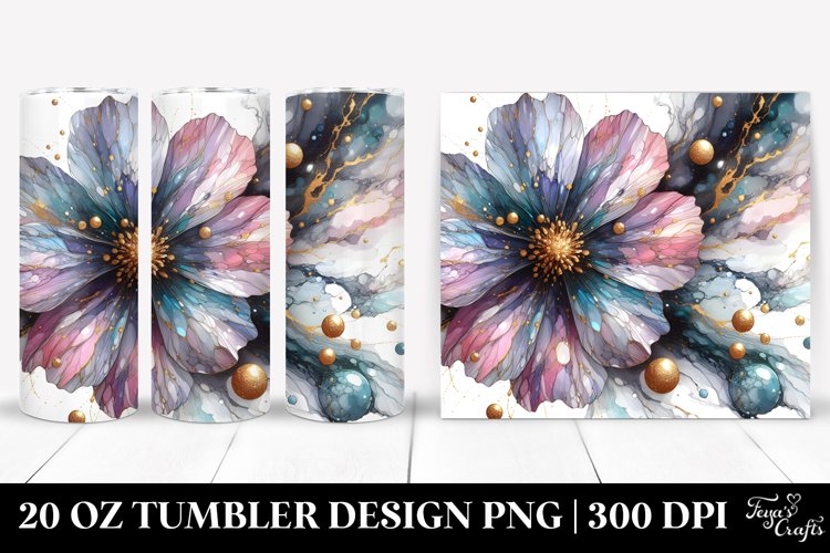 Shiny Cosmos with Golden Insertions | 20 Oz Tumbler