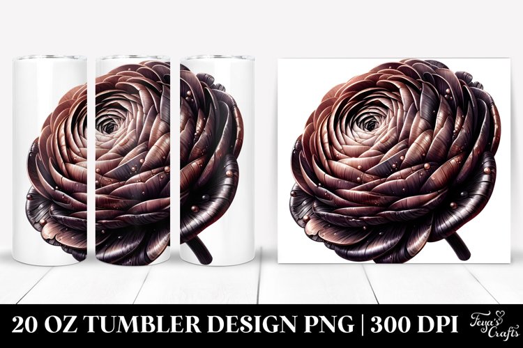 Detailed Shiny Ranunculus | 20 Oz Tumbler