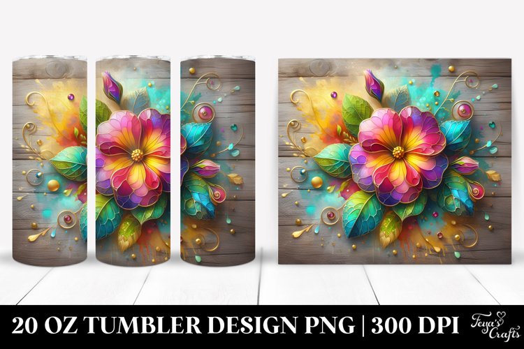 Colorful Primrose Design | 20 oz Tumbler