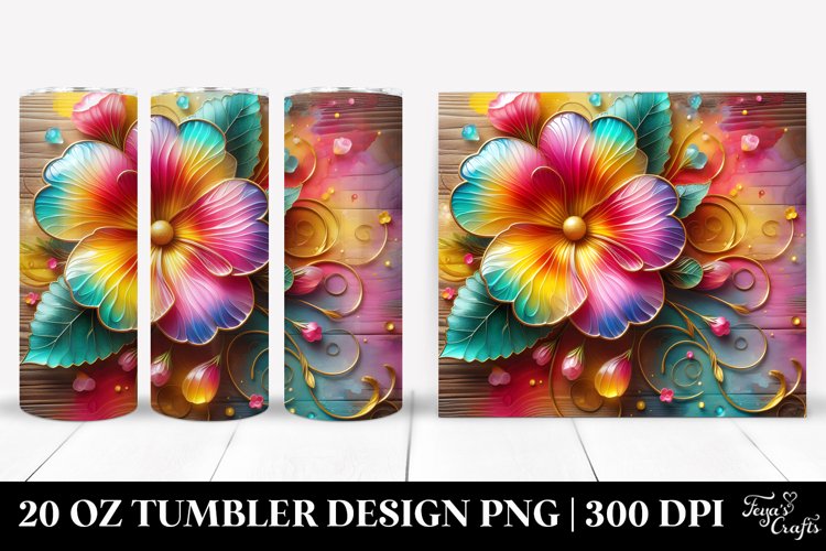 Colorful Primrose Design | 20 oz Tumbler
