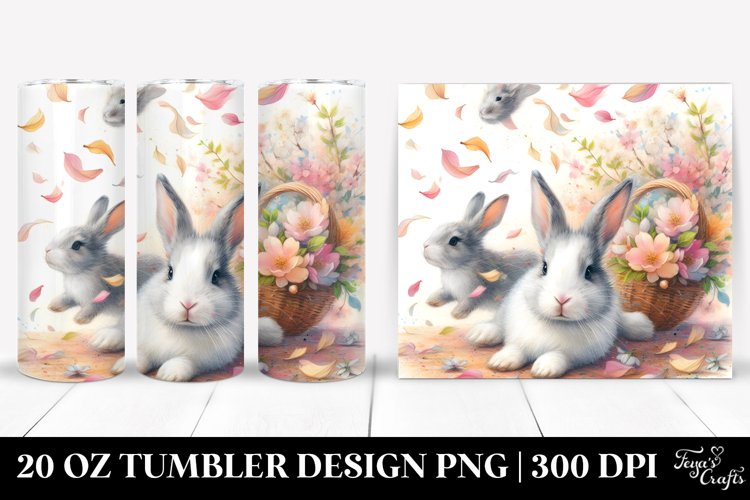 Rabbit Tumbling in the Wind | 20 Oz Tumbler