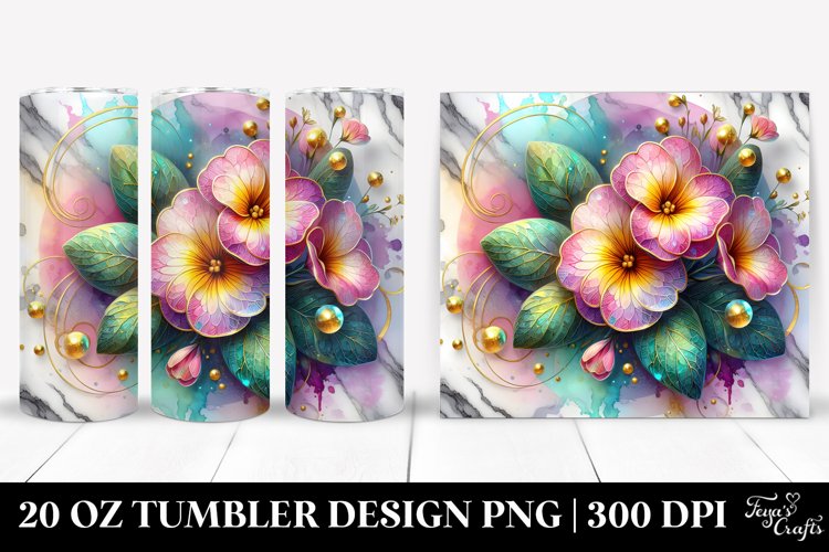 Colorful Primrose Design | 20 oz Tumbler