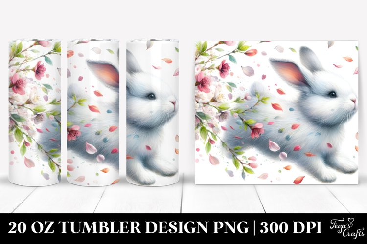 Rabbit Tumbling in the Wind | 20 Oz Tumbler