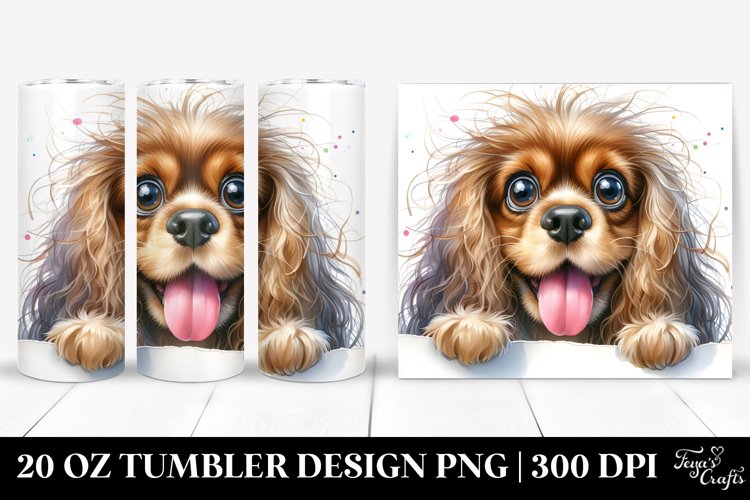 Funny Cocker Spaniel Peeking Over Paper | 20 Oz Tumbler