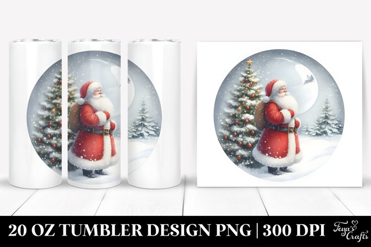 Simple Christmas Santa Tumbler