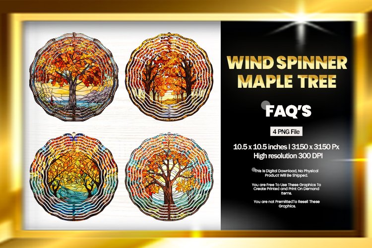 Maple Tree Wind Spinner Sublimation - 04 (3214873)