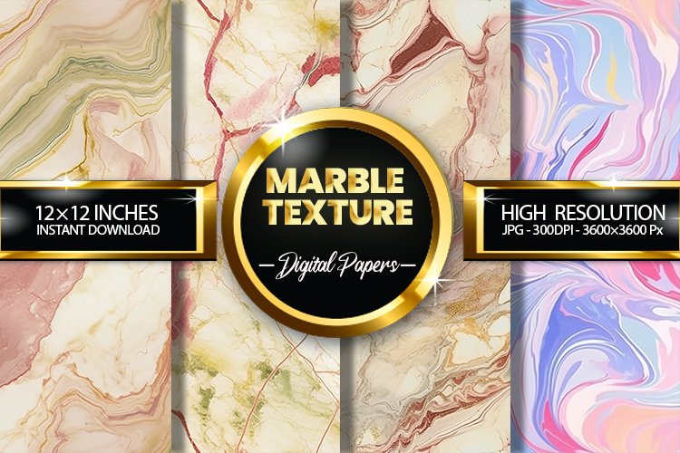 Marble Texture Digital Papers - 04 Variations (3007111)