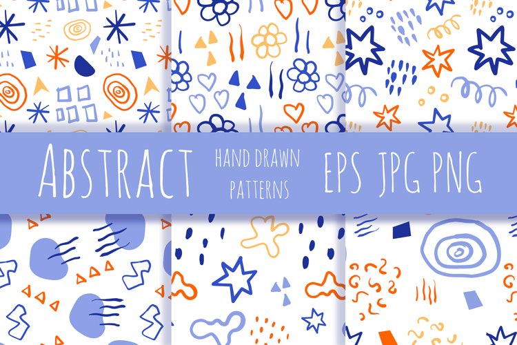 Abstract kids hand drawn patterns