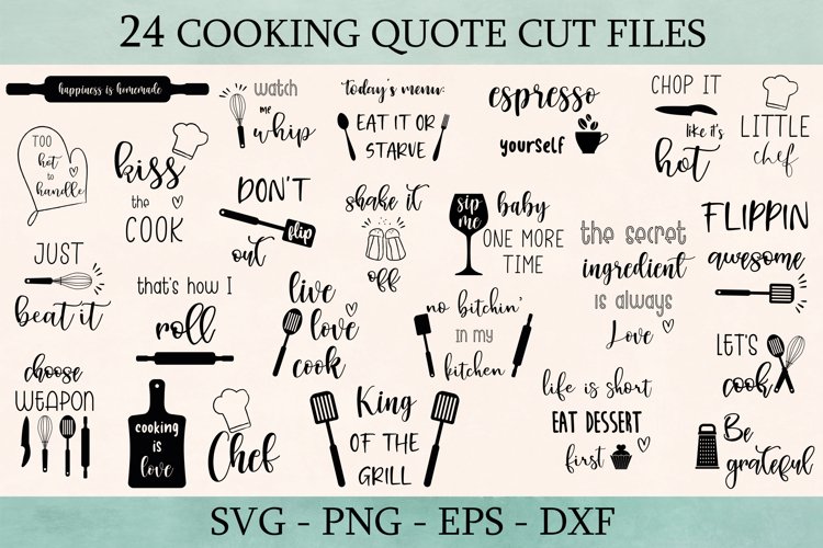 Cooking Saying SVG Bundle (1612650) | SVGs | Design Bundles