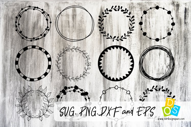 Circle Frames SVG, PNG, DXF and EPS files (396783)