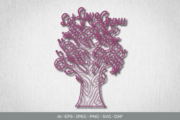 Tree Papercut SVG