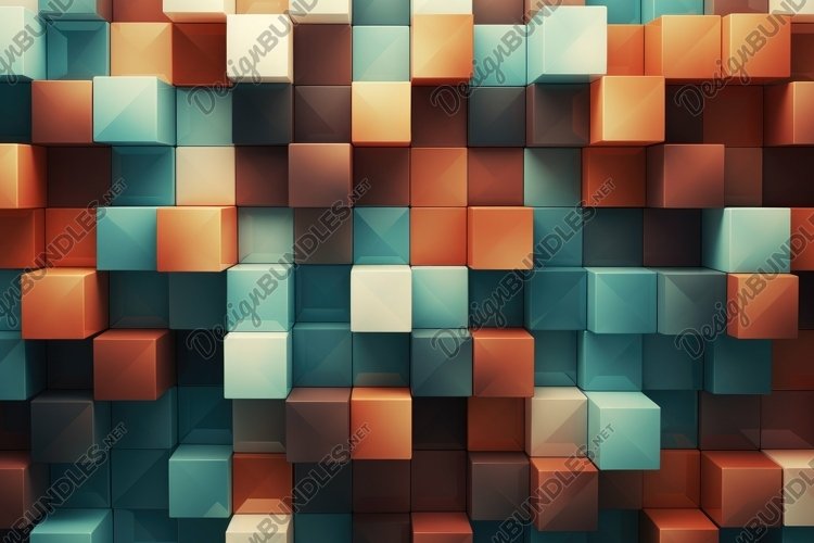 Abstract 3D Cube Background Wallpaper